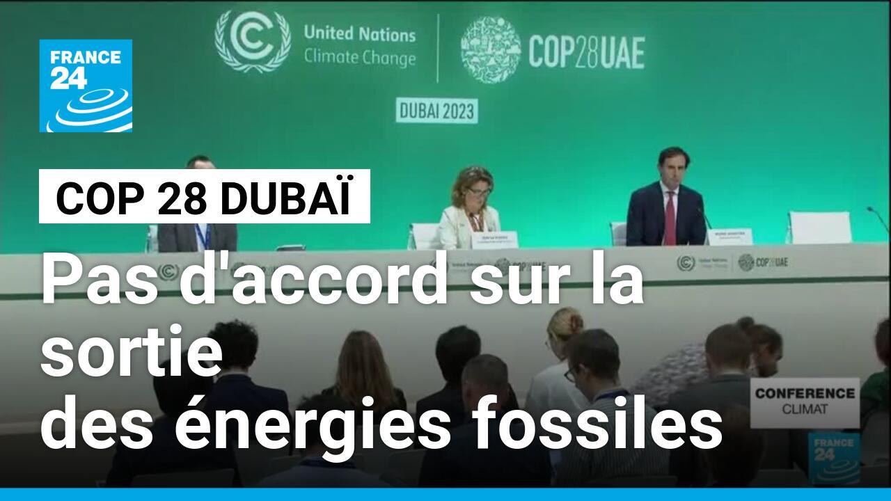 Bilan mi-parcours COP 28 : toujours pas d'accord sur la sortie des énergies fossiles - France 24